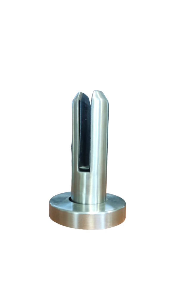 Soporte Espiga Base Circular Satín SS304 10-12mm – Perfiles y Vidrios SPA